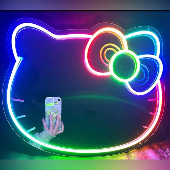 Hello Kitty | Wall Decor | Rgb Hello Kitty Acrylic Mirror | Poshmark